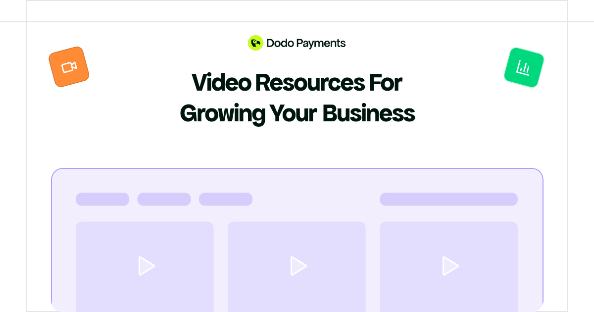 Videos | Dodo Payments